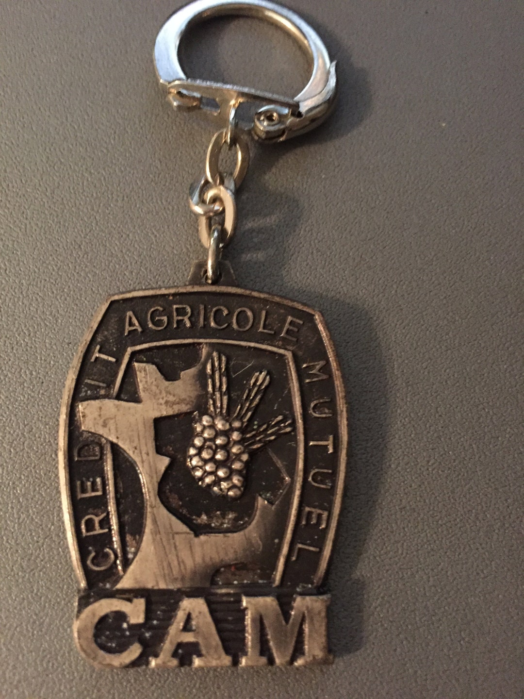 Vintage French Key Chain Holder Advertising Insurance Bank C. A .M ...