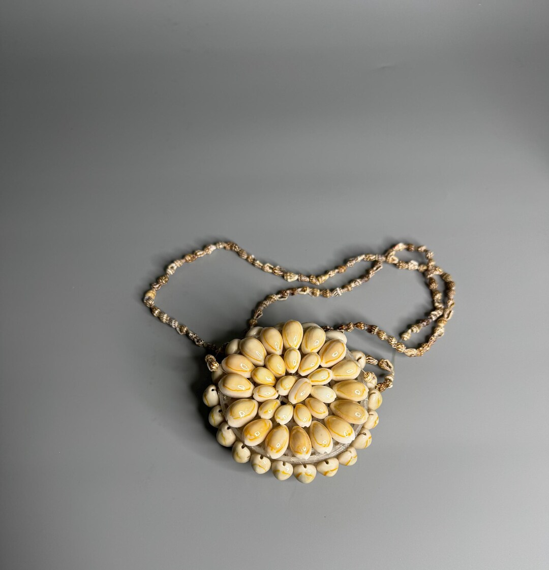 Seashell Coin Purse French Vintage Nautical Design With String Made Out ...