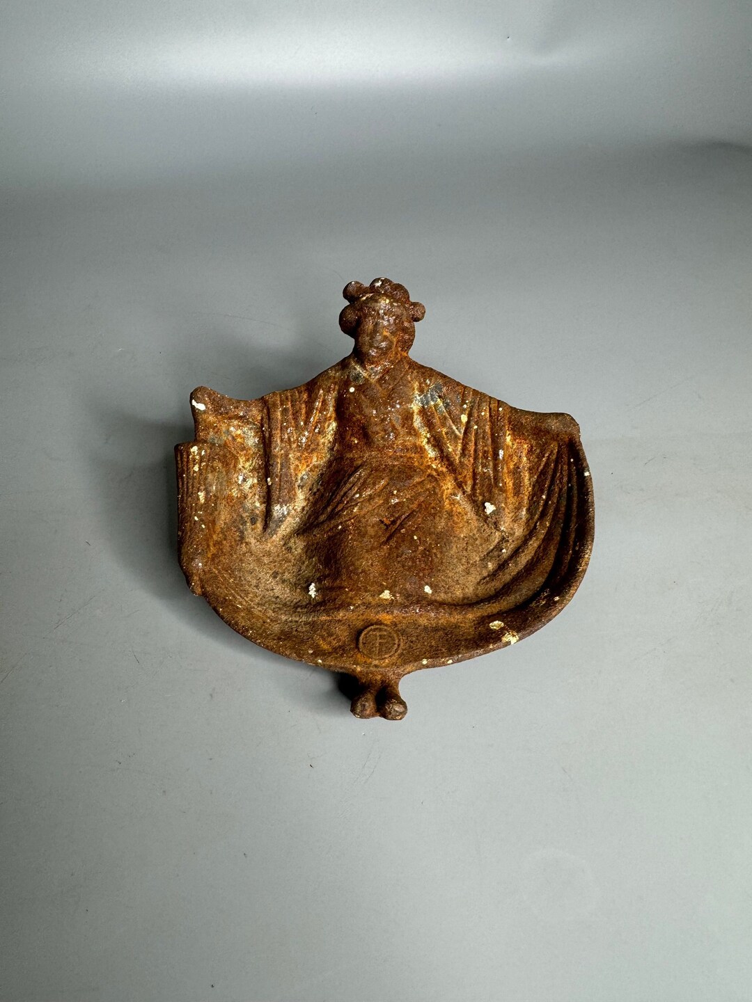 Japanese Vintage Rusty Cast Iron Ashtray Geisha Girl - Etsy