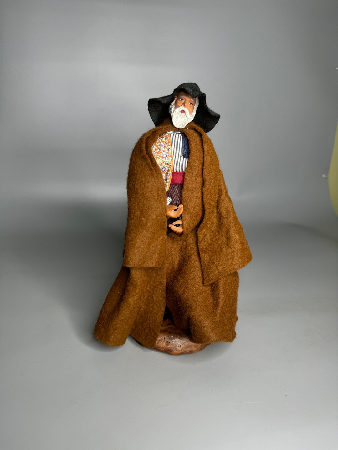 French Vintage Clay Santon Doll Old Man Sheep Keeper Design - Etsy