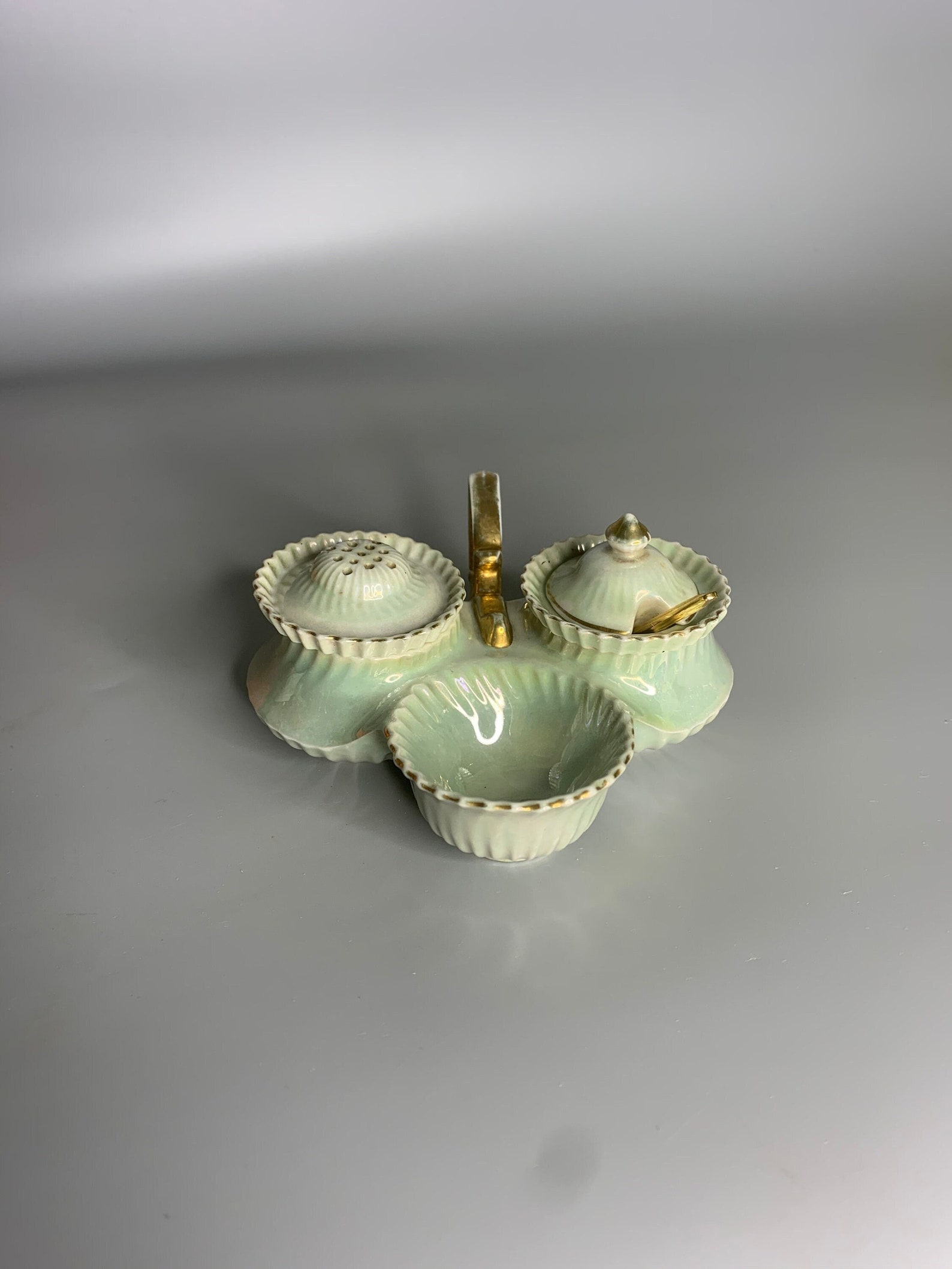 CZECHOSLOVAKIA China Vintage Open Salt and Pepper Mustard Dish - Etsy