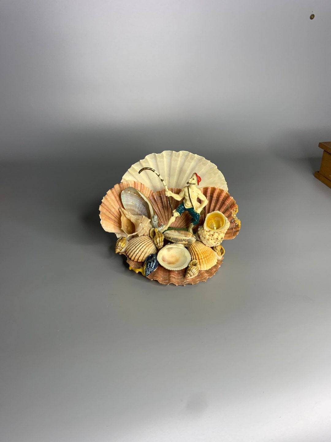 French Vintage Seashell Decoration Fisherman Design Beach Décor Shells ...