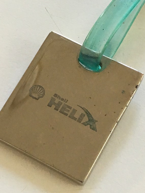 French vintage key chain holder advertising SHELL oil Helix | Etsy