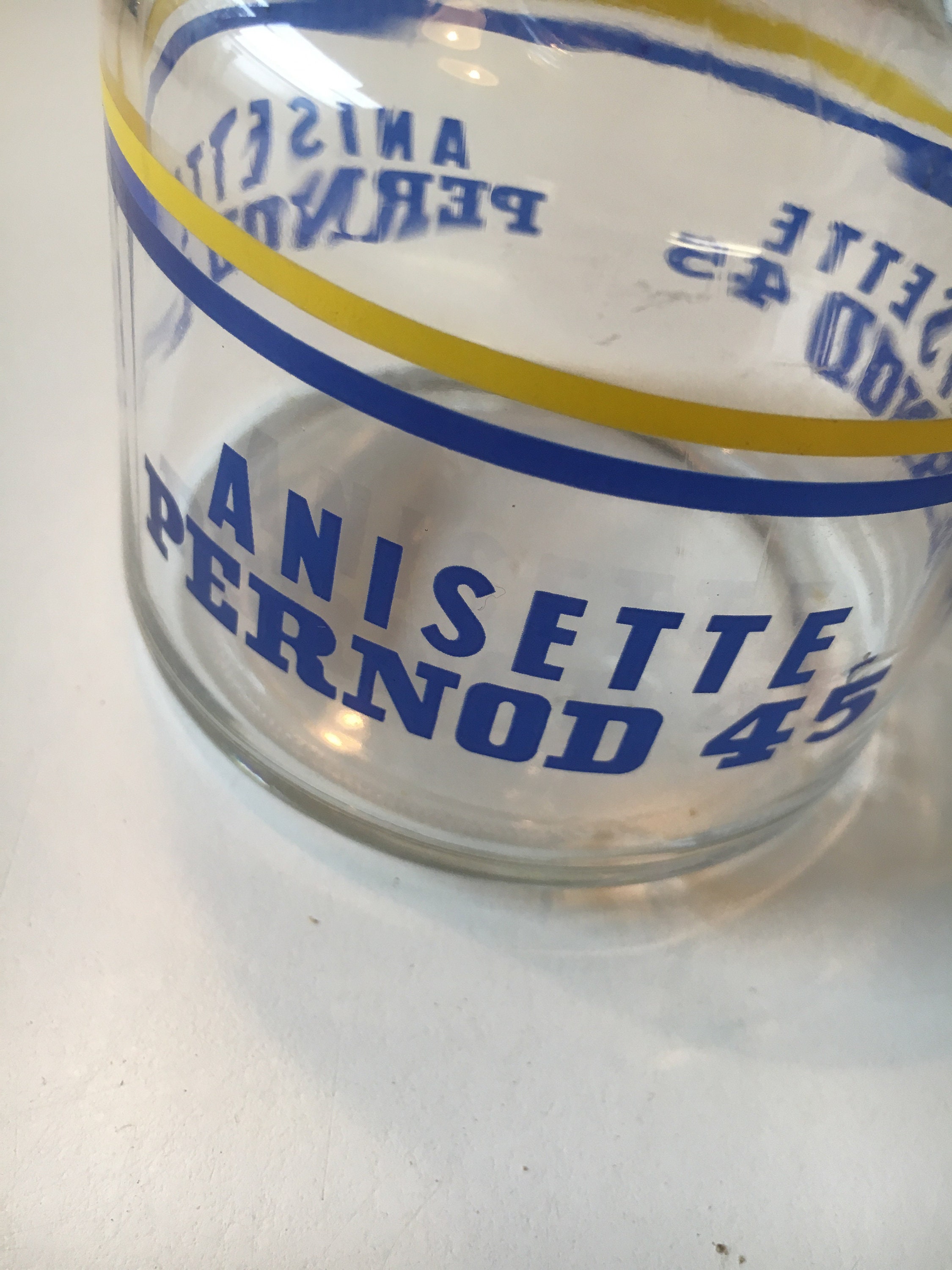 French Vintage Water Jug Glass Pernod 45 Anisette Glass Water - Etsy