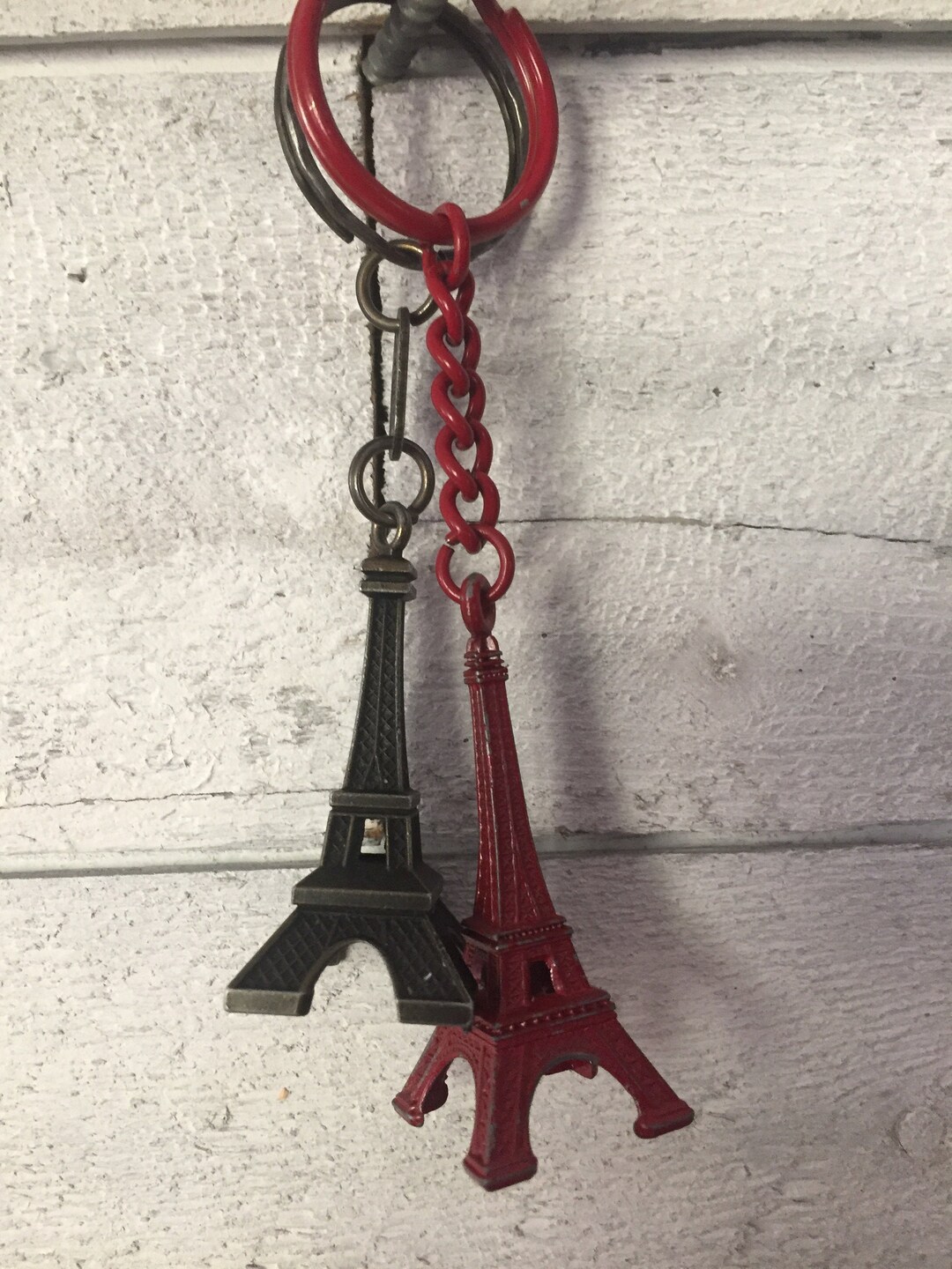 2 French Key Holder Eiffel Tower PARIS SOUVENIR 2 Porte Clefs De PARIS ...
