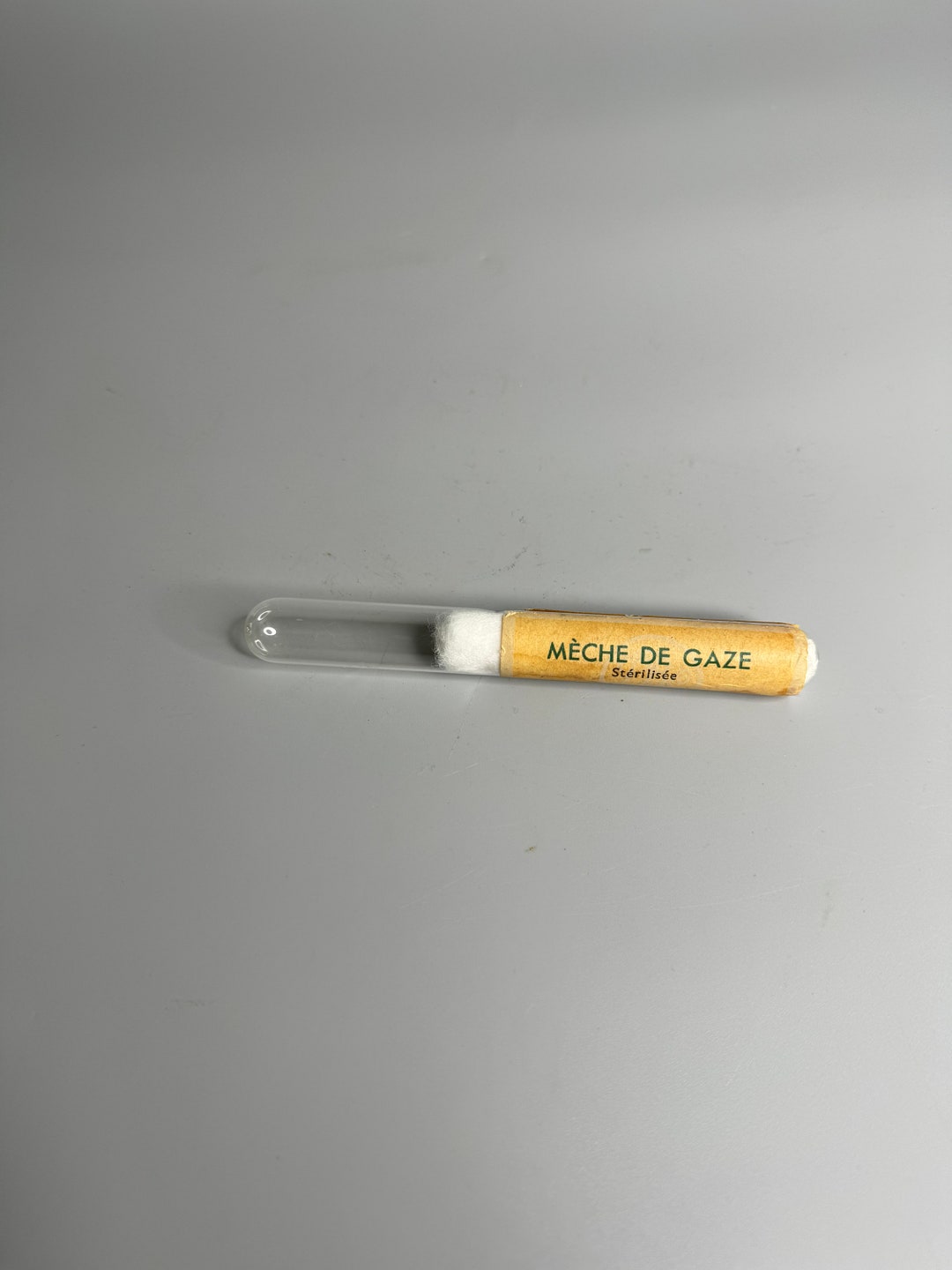 French Vintage Glass Tube Medical Meche De Gaze Sterilizer ...