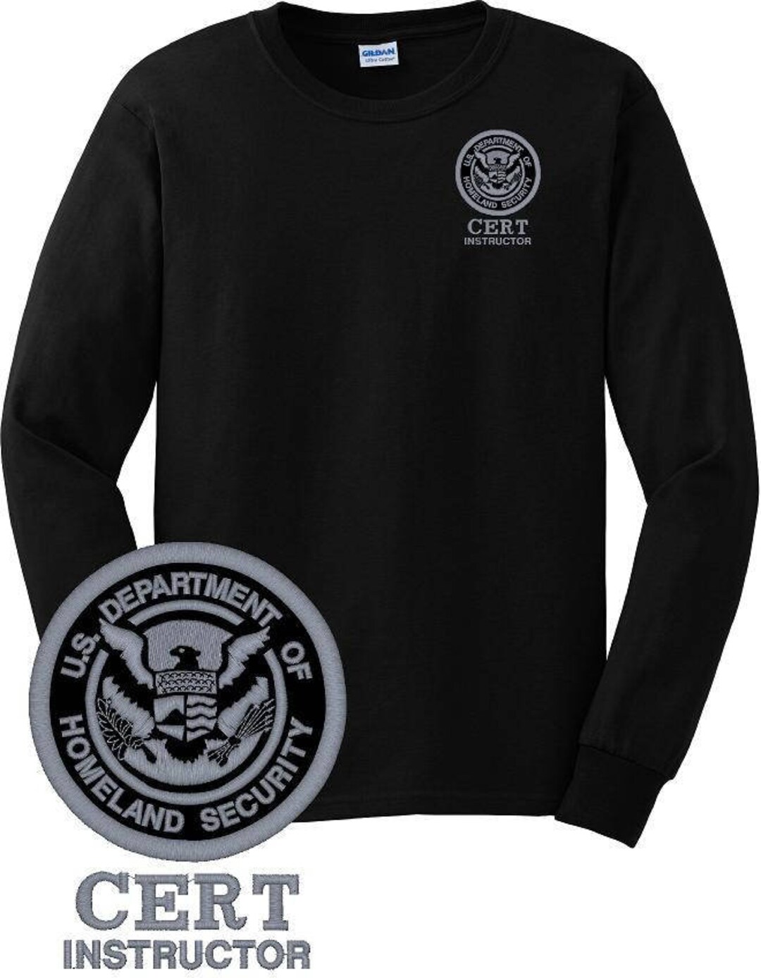 CERT INSTRUCTOR DHS Embroidered L/S Tee Shirt 724 - Etsy