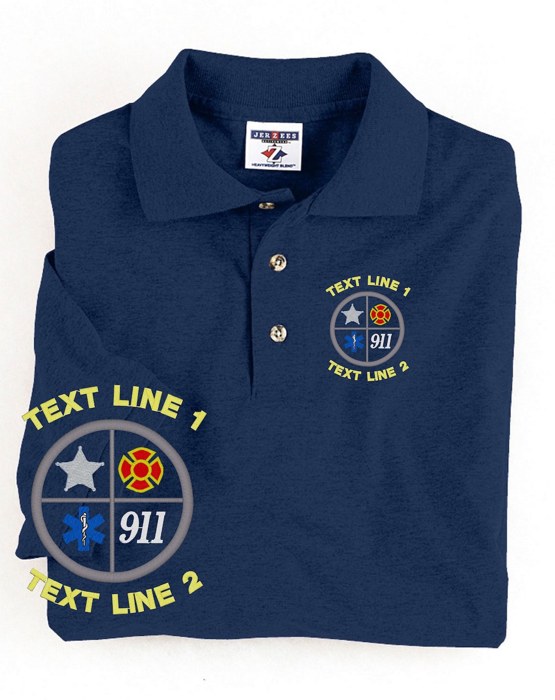 911 Dispatcher Telecommunicator Embroidered Polo Shirt #173 - Etsy