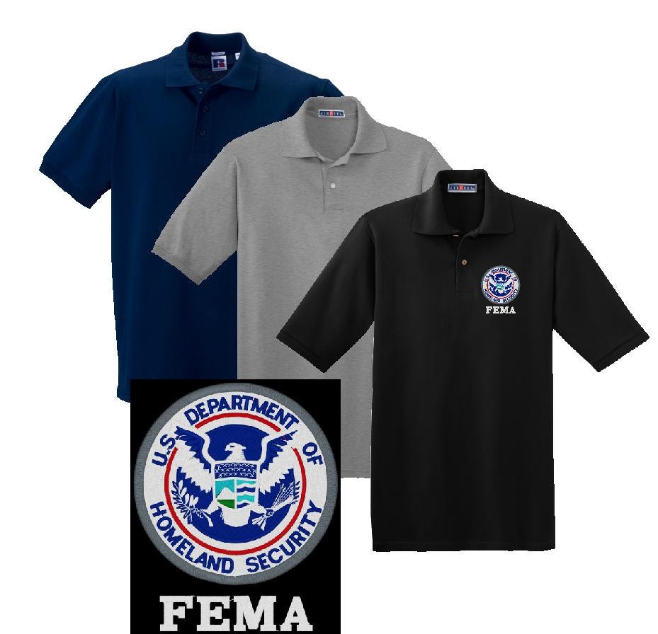 Dept. of Homeland Security FEMA Embroidered Polo Shirt 283 | Etsy