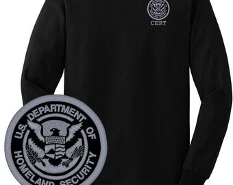 CERT INSTRUCTOR DHS Embroidered L/S Tee Shirt 724 | Etsy