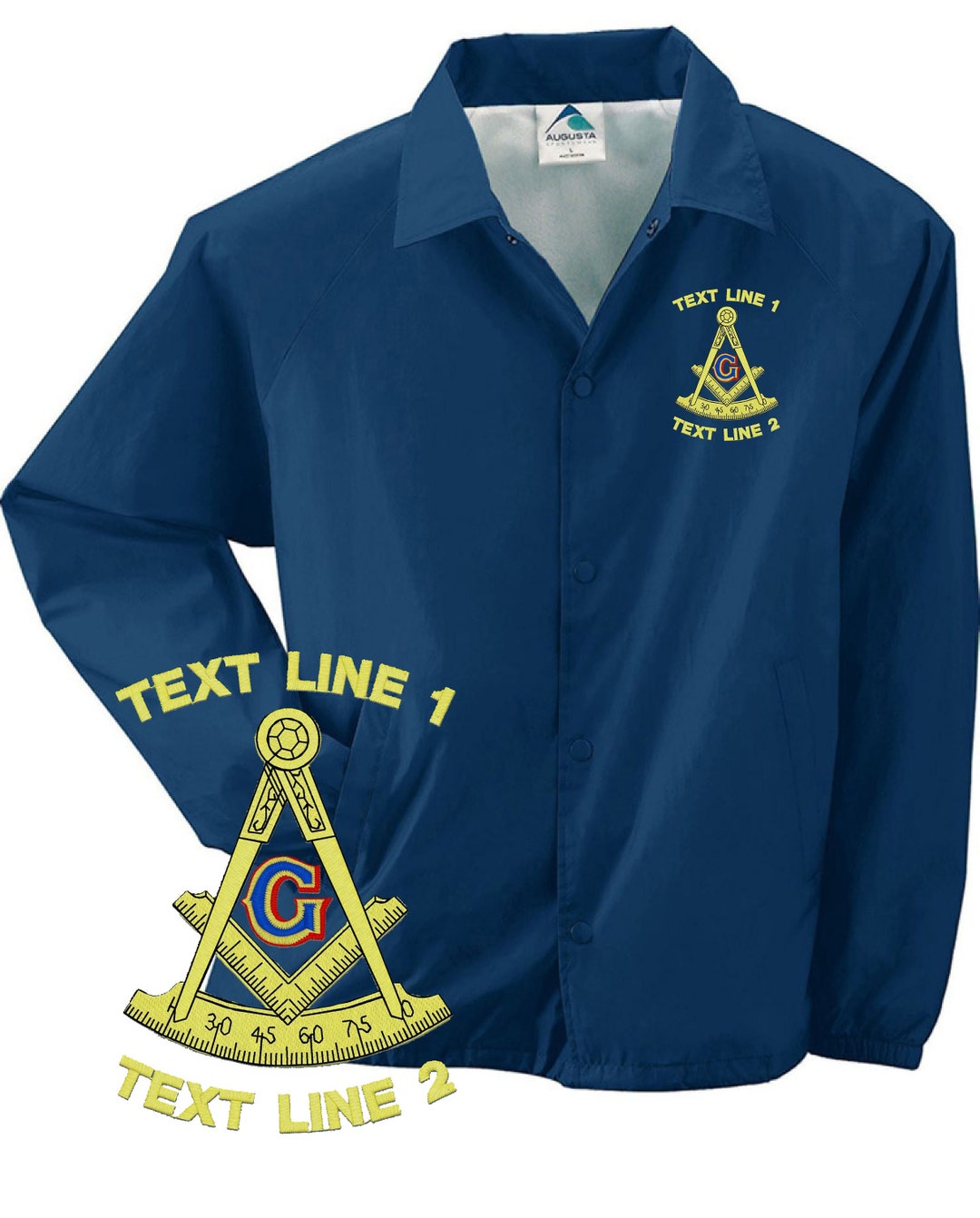 Masonic Past Master Windbreaker Embroidered #824-J - Etsy