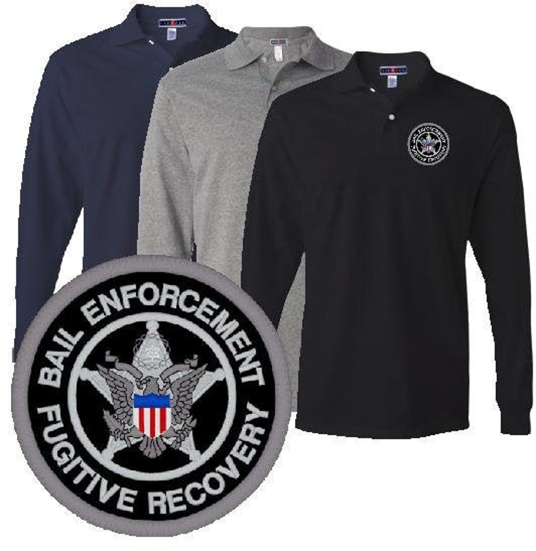 Bail Enforcement Fugitive Recovery Embroidered L/S Polo Shirt #607 - Etsy