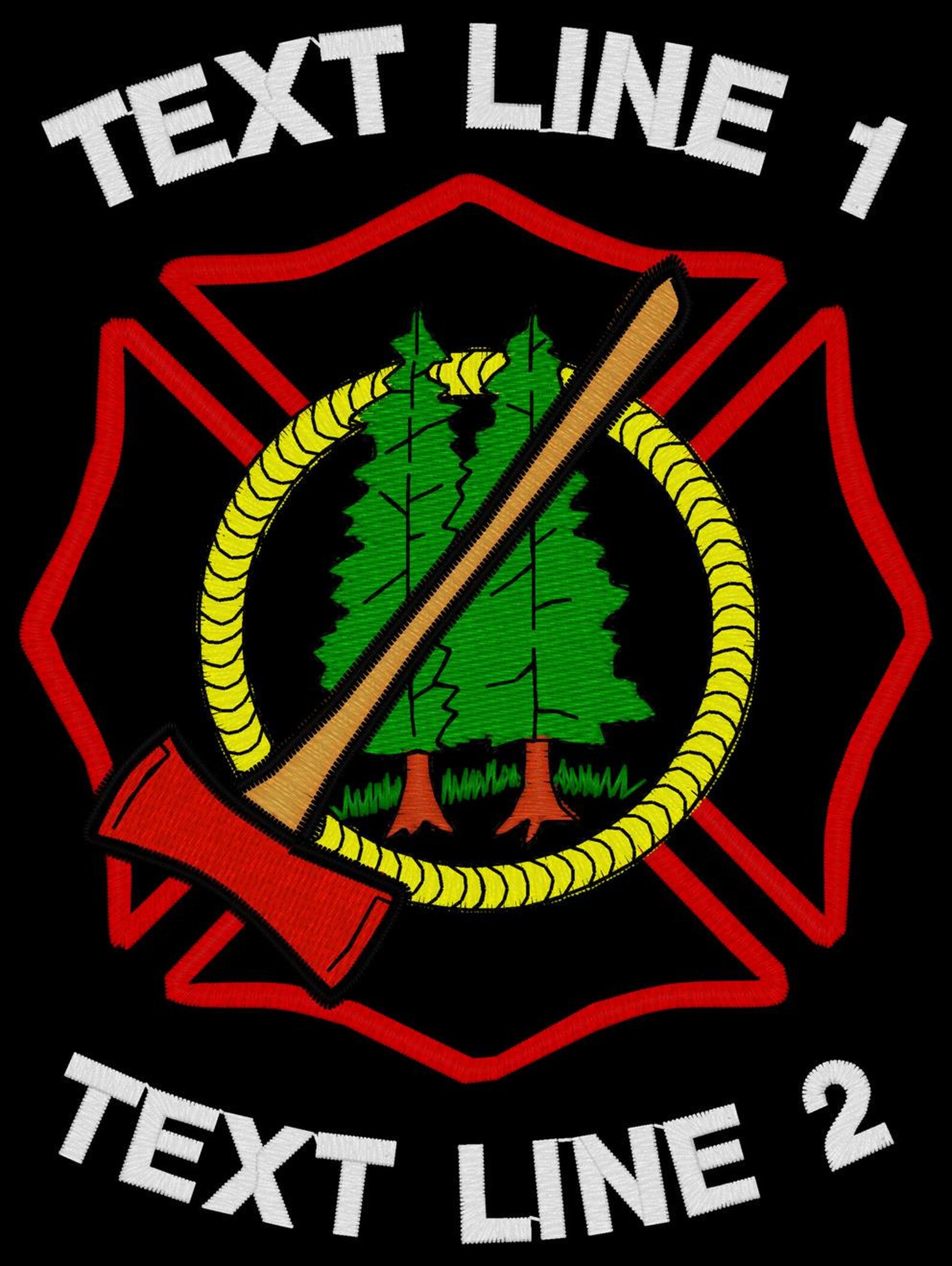 Custom Wildland / Wildfire Firefighter Maltese Cross Tee Shirt ...