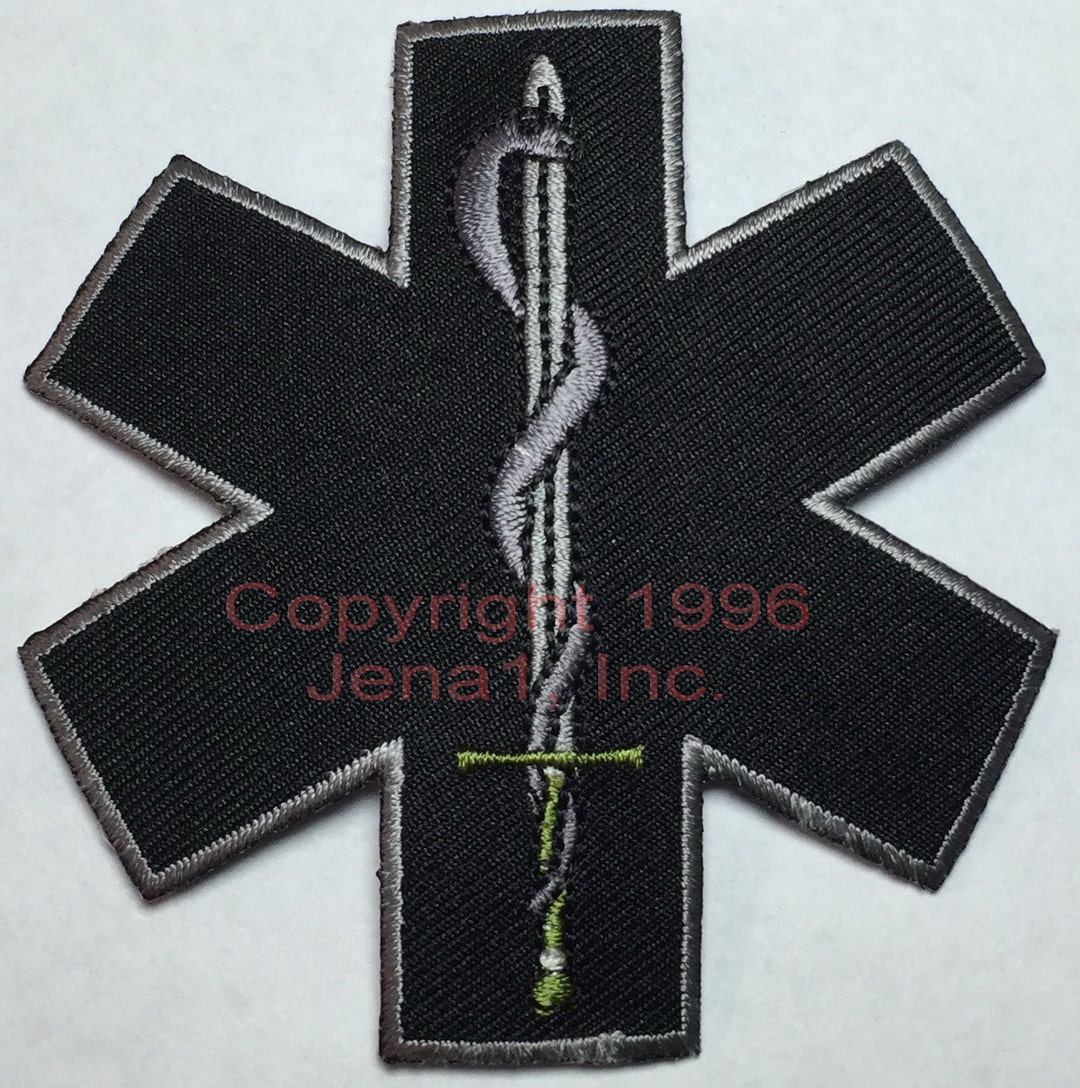 Tactical Medic Star of Life Sword & Snake Black / Gray 3" Patch - Etsy