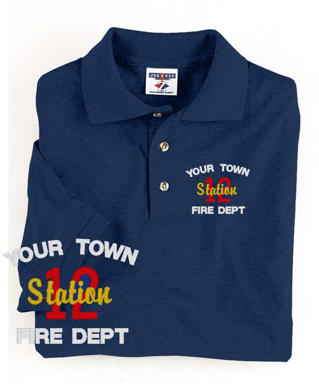 Firefighter Fire Rescue Custom Station Embroidered Polo Shirt #189 - Etsy