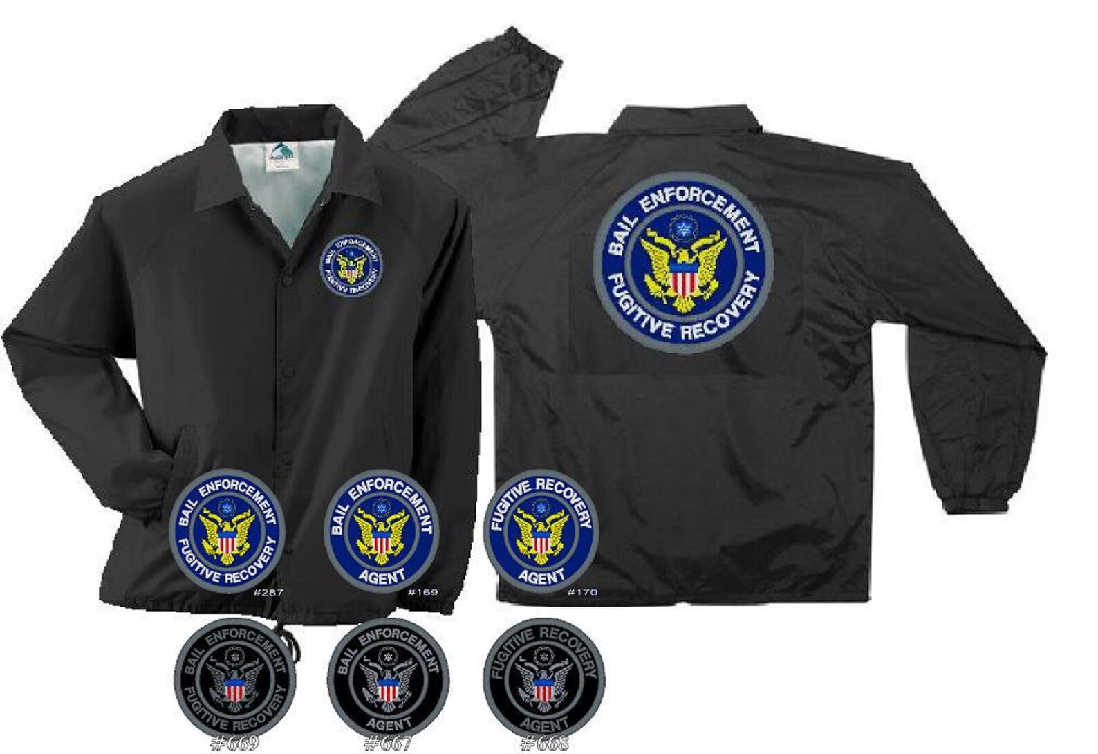 Bail Enforcement Fugitive Recovery Agent Jacket Embroidered - Etsy