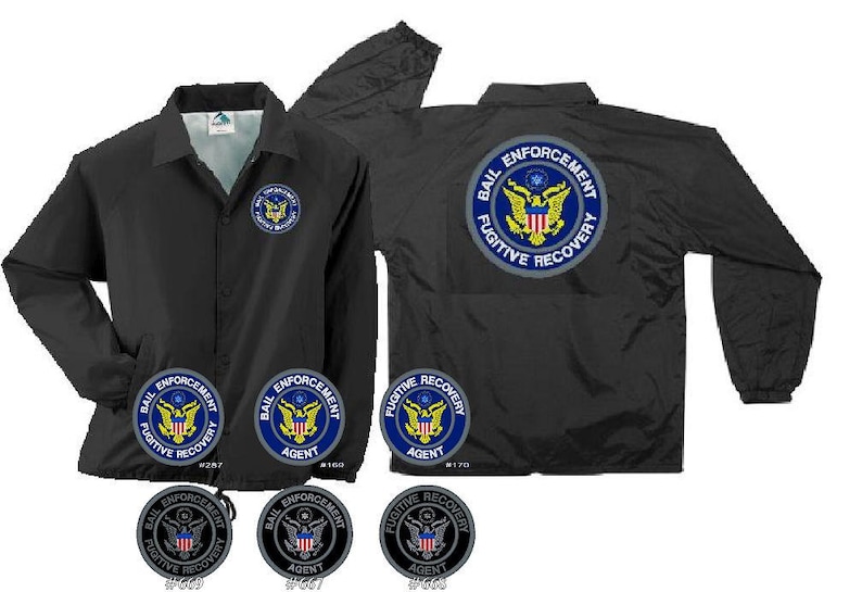 Bail Enforcement Fugitive Recovery Agent Jacket Embroidered - Etsy