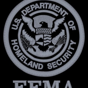 FEMA Full Color or Black & Gray Logo Fleece Full Zip Hoodie Embroidered ...