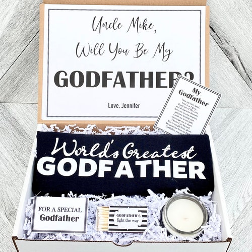 Godfather Box Personalized Godfather Gift Will You Be My - Etsy