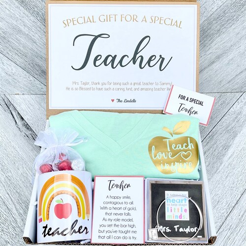 Teacher Gift Box Personalized Teacher Gift Set Teacher - Etsy