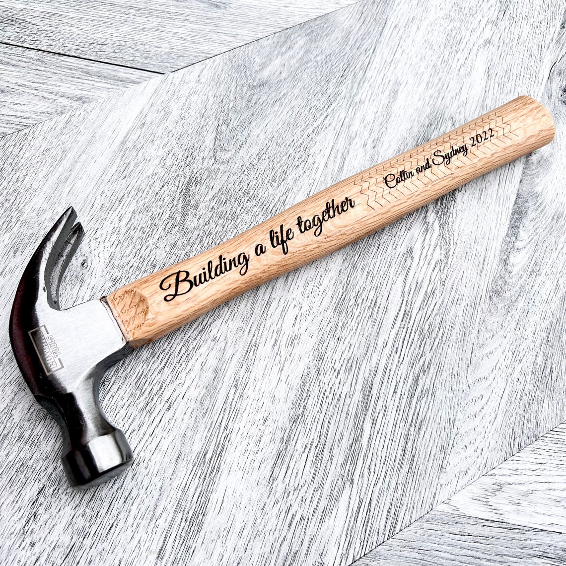Engraved Hammer Wood Anniversary Building a Life Together - Etsy