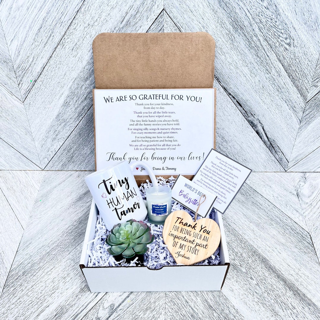 Personalized Babysitter Gift Box: 'tiny Human Tamer' Mug & Ornament - Etsy
