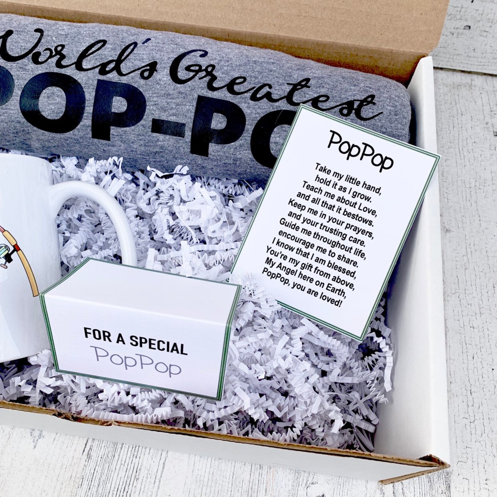 Grandpop Gift Box Poppop Gift Set Pop Pop Shirt Mug and - Etsy