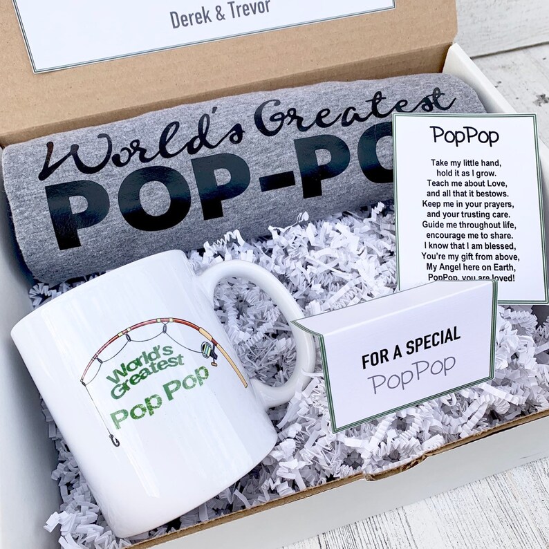 Grandpop Gift Box Poppop Gift Set Pop Pop Shirt Mug and - Etsy
