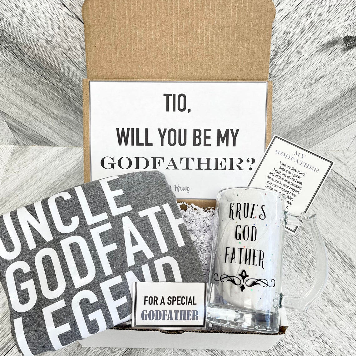 Godfather Box Uncle Legend Personalized Godfather Gift - Etsy