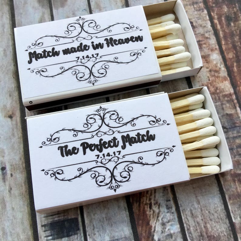 Matchbox Favors Fancy Matchbox Favors the Perfect Match - Etsy