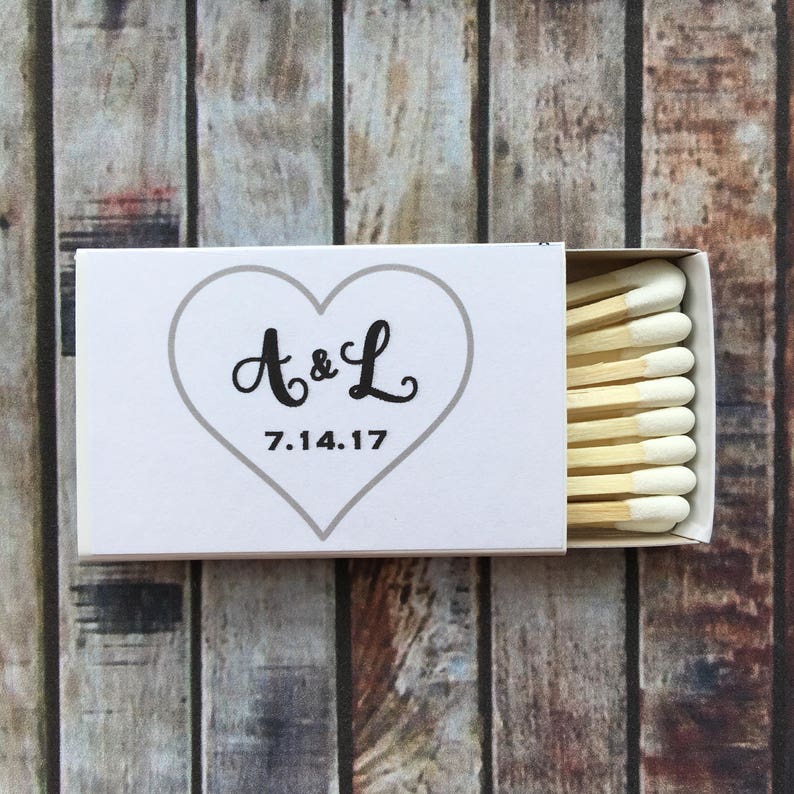 Matchbox Favors Heart Matchbox Favors the Perfect Match - Etsy