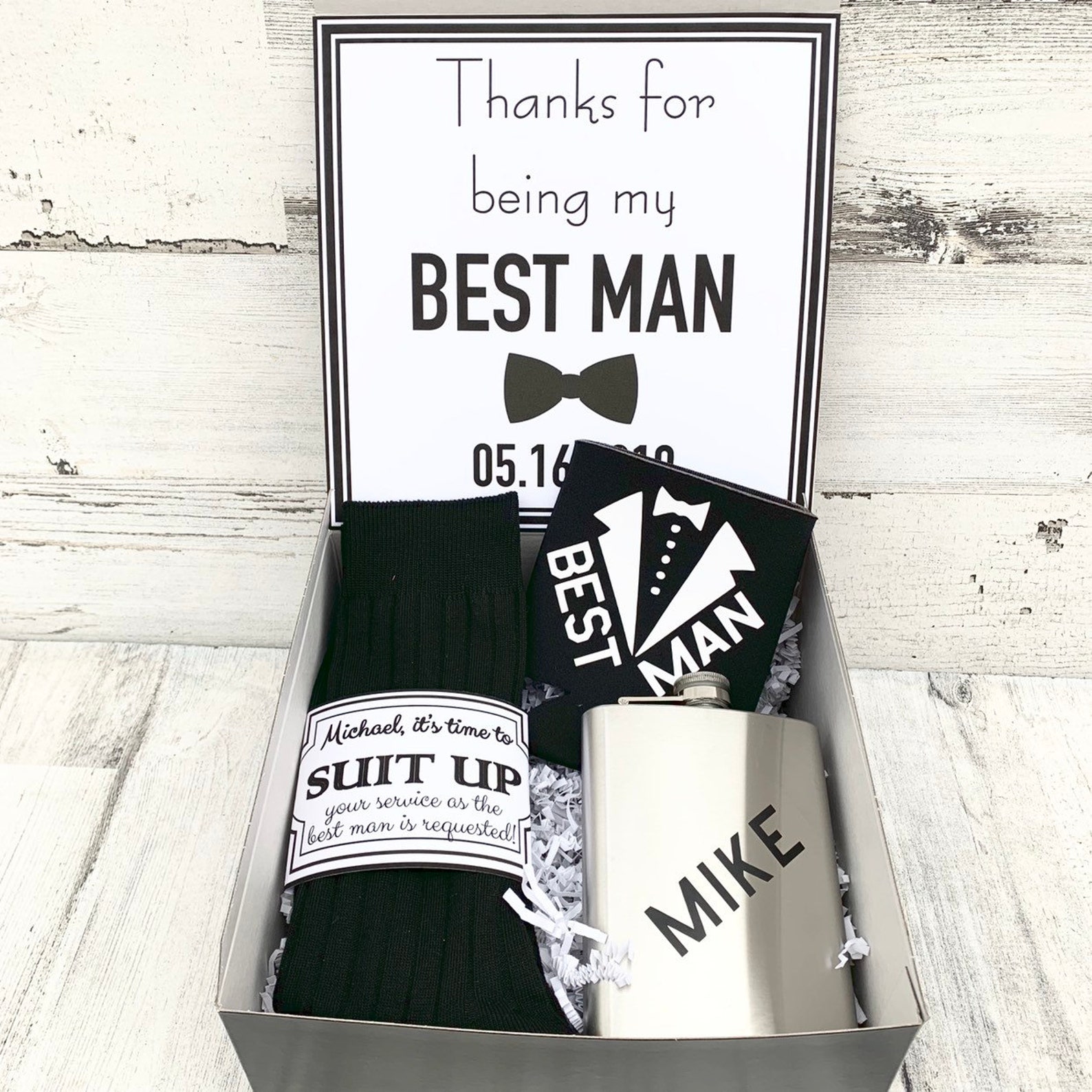 Best Man Gift Boxes Thank You for Being My Best Man or | Etsy