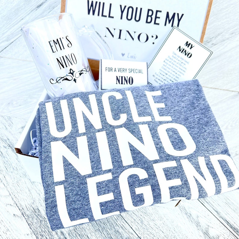 Personalized Nino Gift Box: Uncle Nino Legend T-shirt & Beer Mug - Etsy