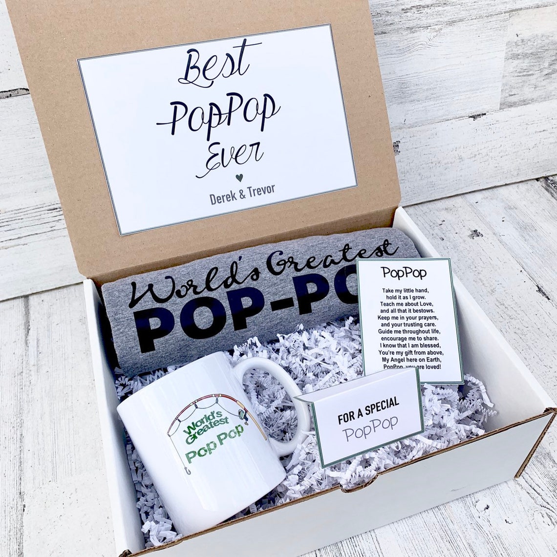 Grandpop Gift Box Poppop Gift Set Pop Pop Shirt Mug and - Etsy