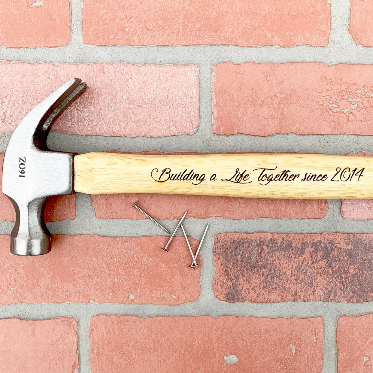Engraved Hammer - Wood Anniversary - Building a Life Together ...