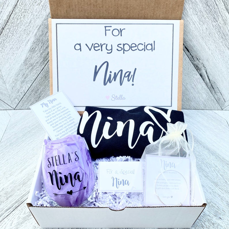 Nina Gift for a Special Nina Gift Box Nina Tank and Wine - Etsy
