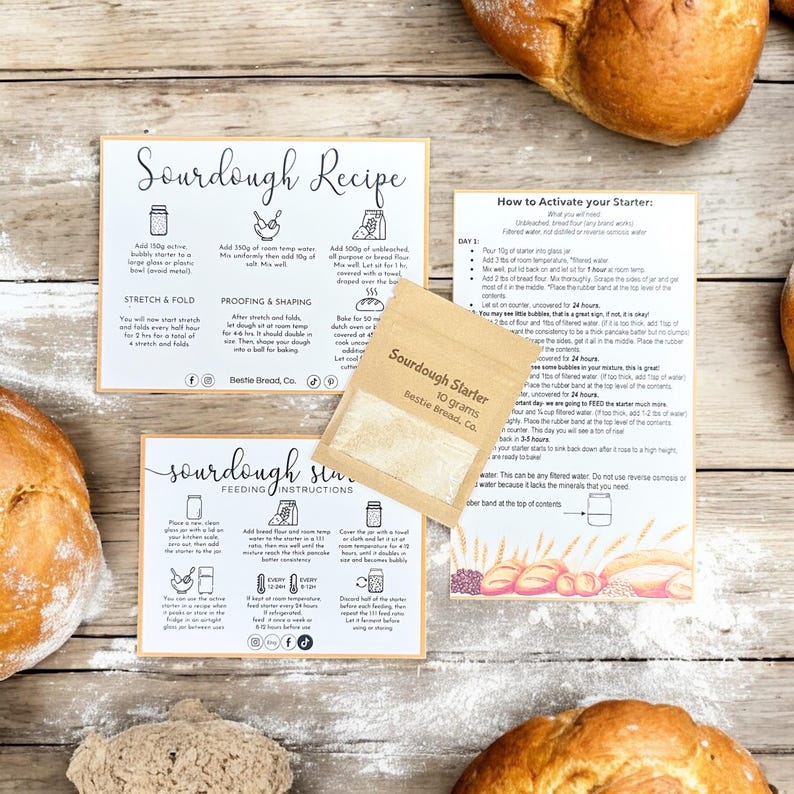Dehydrated Sourdough Starter Kit: Bread Making Set - Etsy