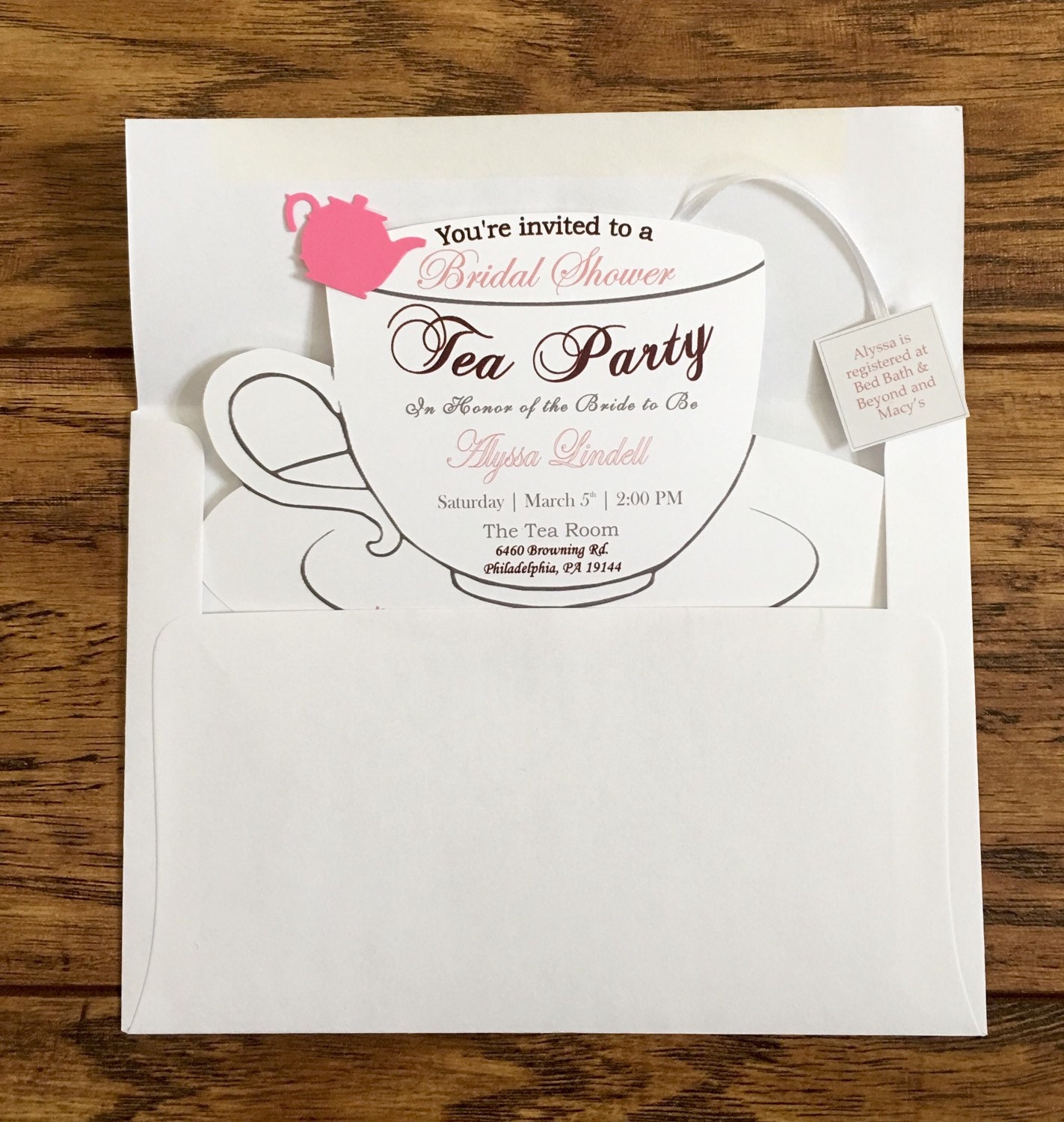 Printable Tea Party Invitation Etsy