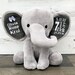Elephant Baby Stats Gift for New Baby - Stuffed Animal Elephant With ...