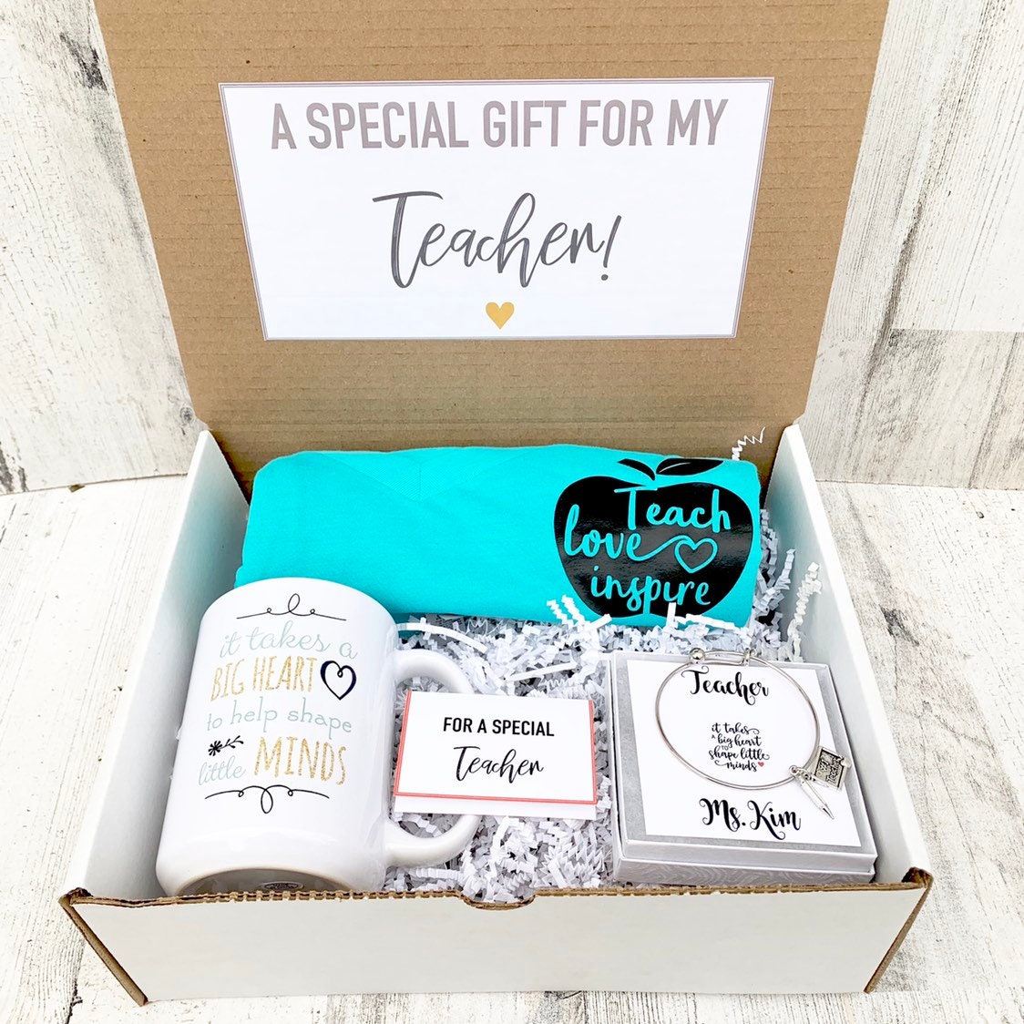 Teacher Gift Box Personalized Teacher Gift Teacher Gift Set With