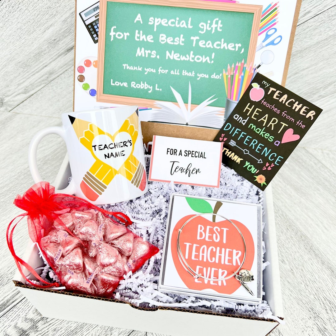 Teacher Gift Box Set - Personalized Teacher Gift - Teacher Gift Set ...