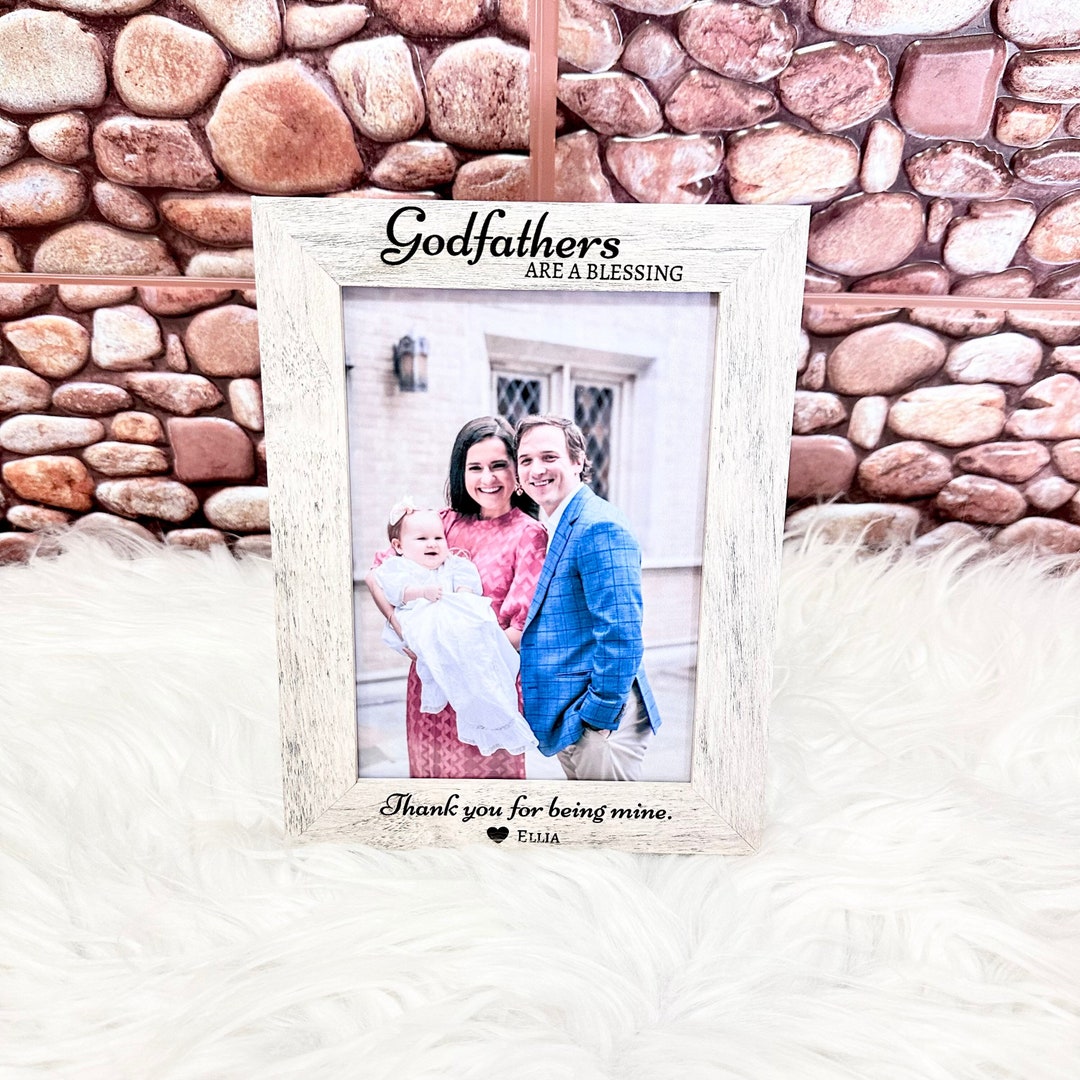 Godfather Engraved Frame Laser Engraved Personalized Godfather Wooden ...