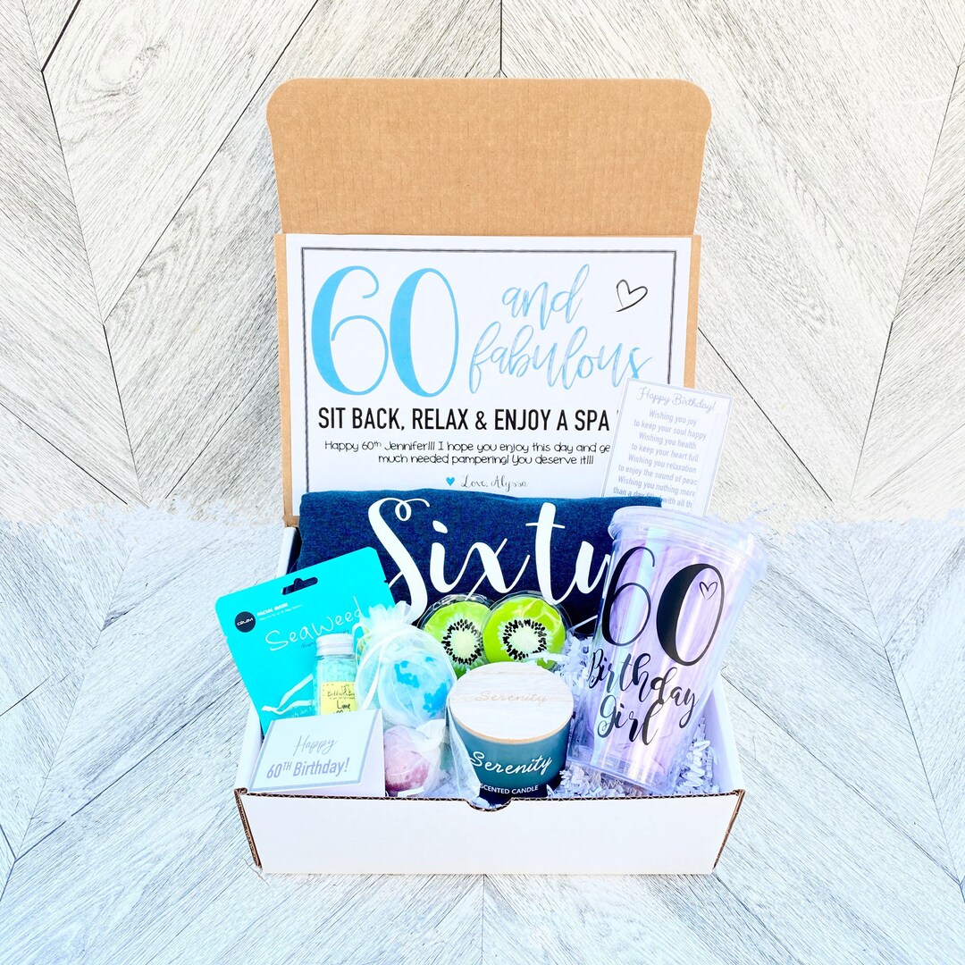 Spa Birthday Gift Set - Sixty and Fabulous Spa Set With Birthday Shirt ...