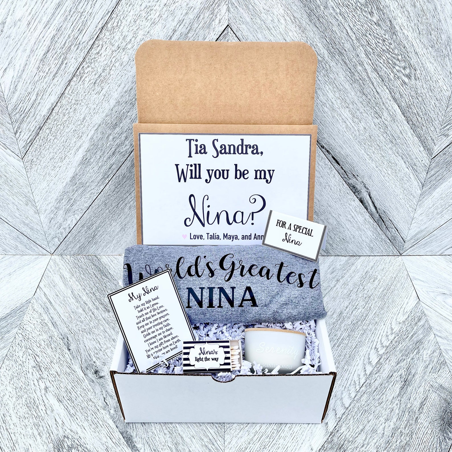 Nina and Nino Boxes Set of 2 Boxes Personalized Nino and - Etsy