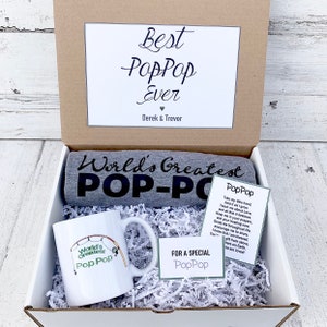 Grandpop Gift Box - Poppop Gift Set - Pop Pop Shirt, Mug and Shirt Set ...