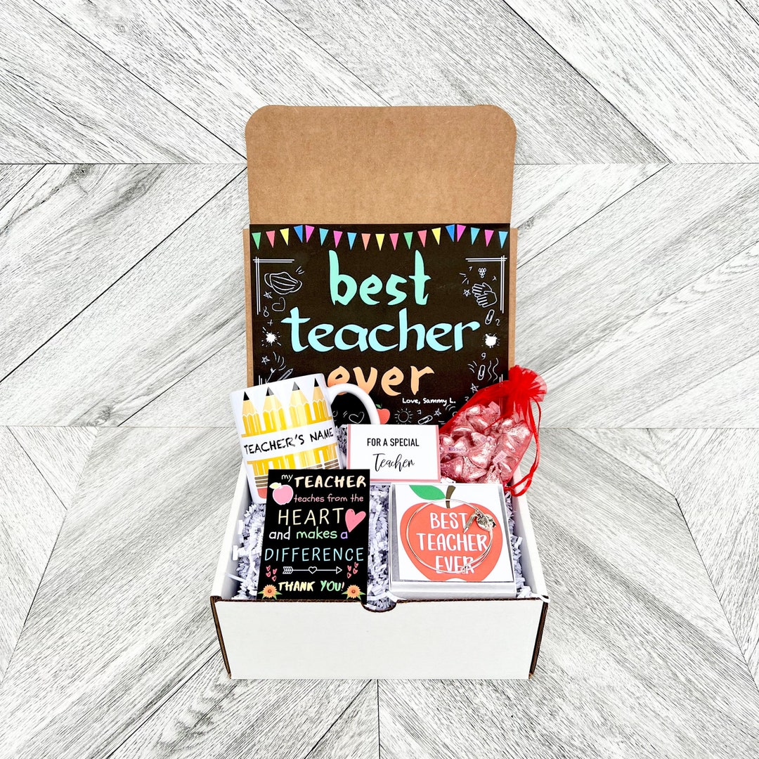 Teacher Gift Box Set - Personalized Teacher Gift - Teacher Gift Set ...