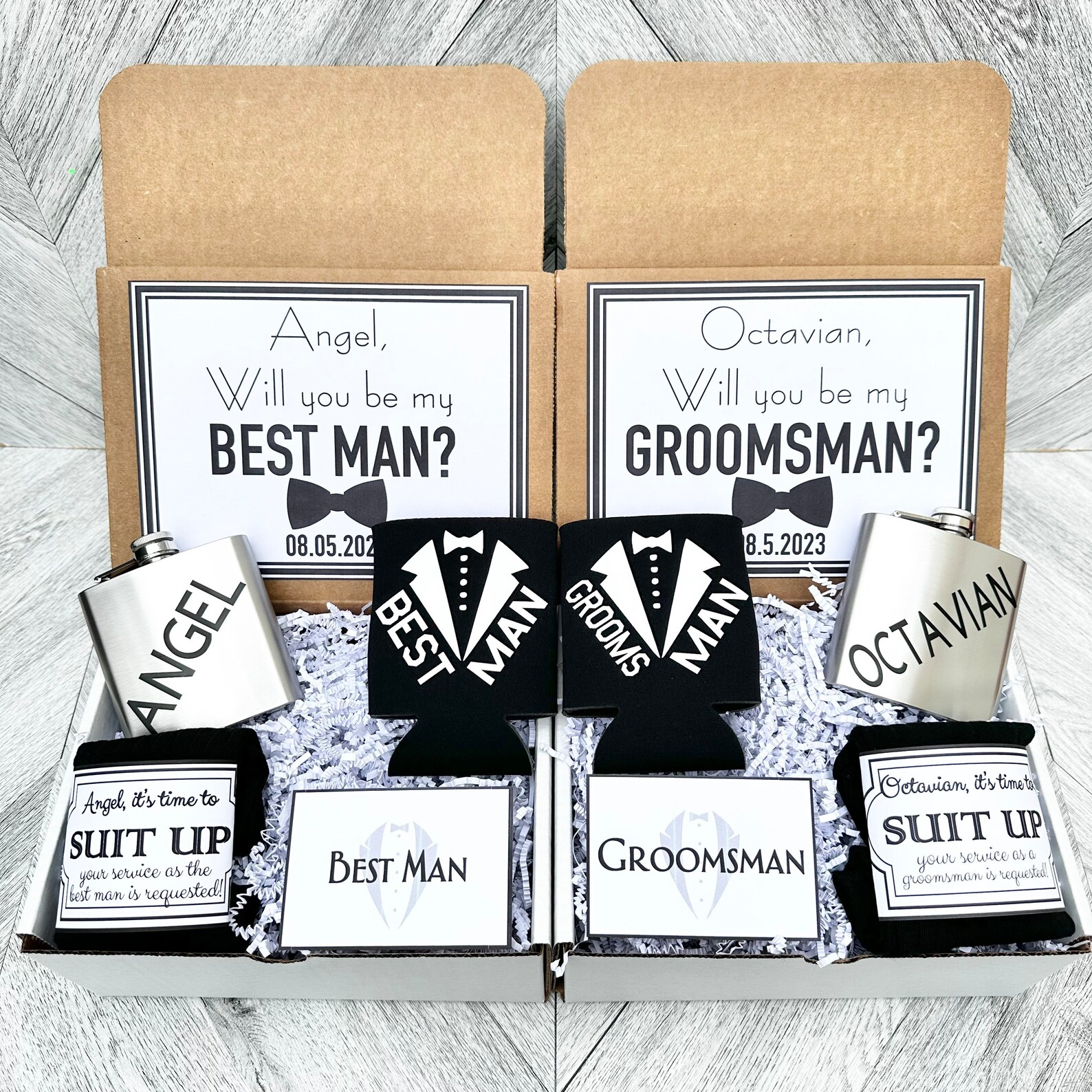 Best Man Gift Boxes - Thank You for Being My Best Man or Groomsman ...