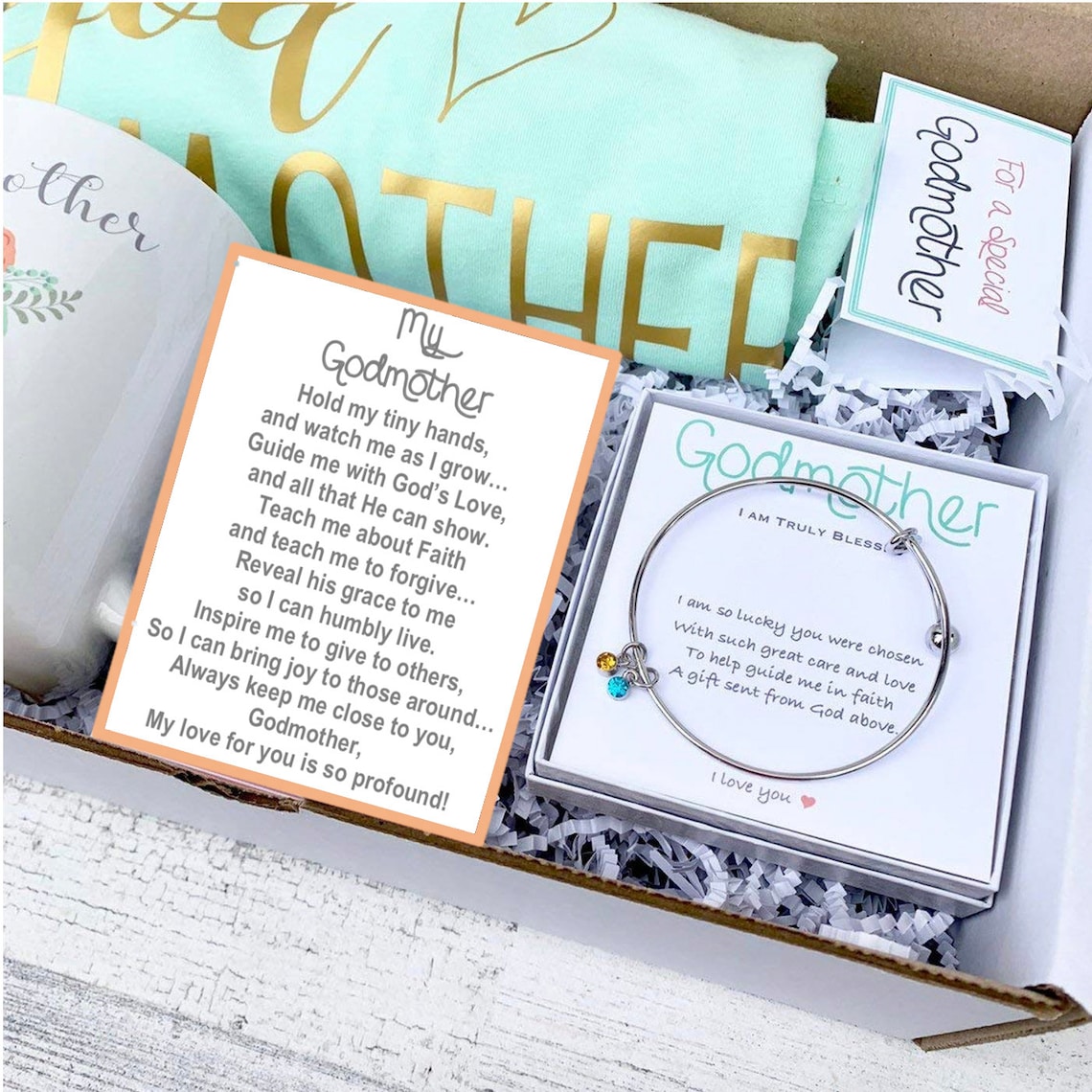 Godmother Box Personalized Godmother Gift Will You Be My - Etsy