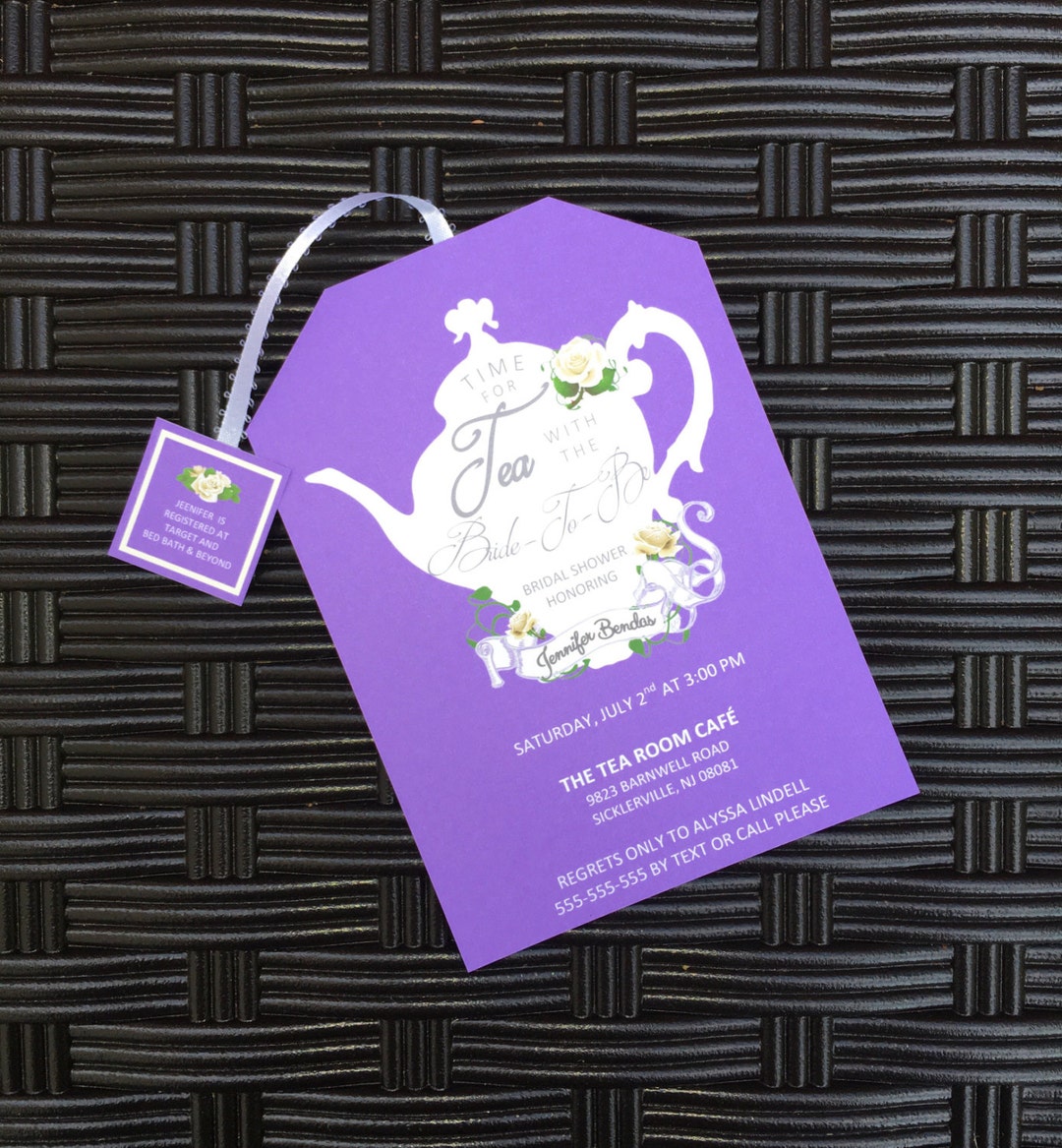 Tea Party Shower Invitations Tea Pot Style - Etsy