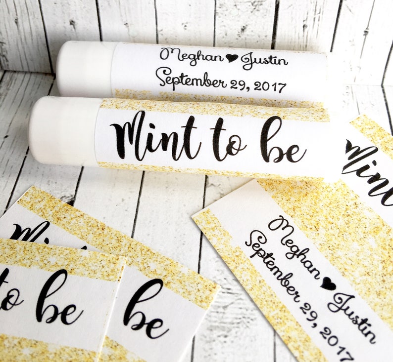 Customizable Glitter Chapstick Labels: Wedding, Shower Favors - Etsy